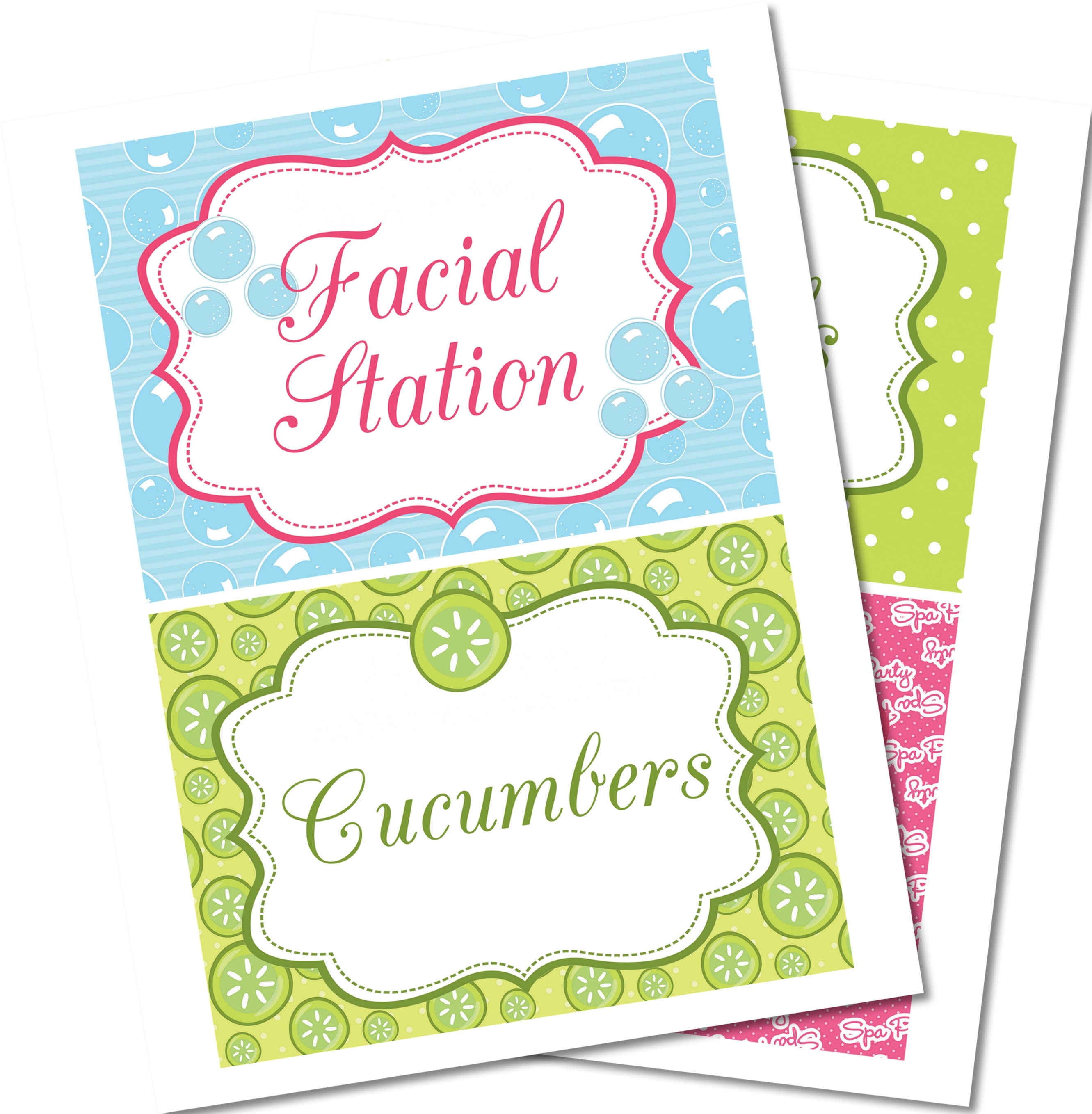 INSTANT DOWNLOAD 7 Spa Birthday Party Signs | Etsy