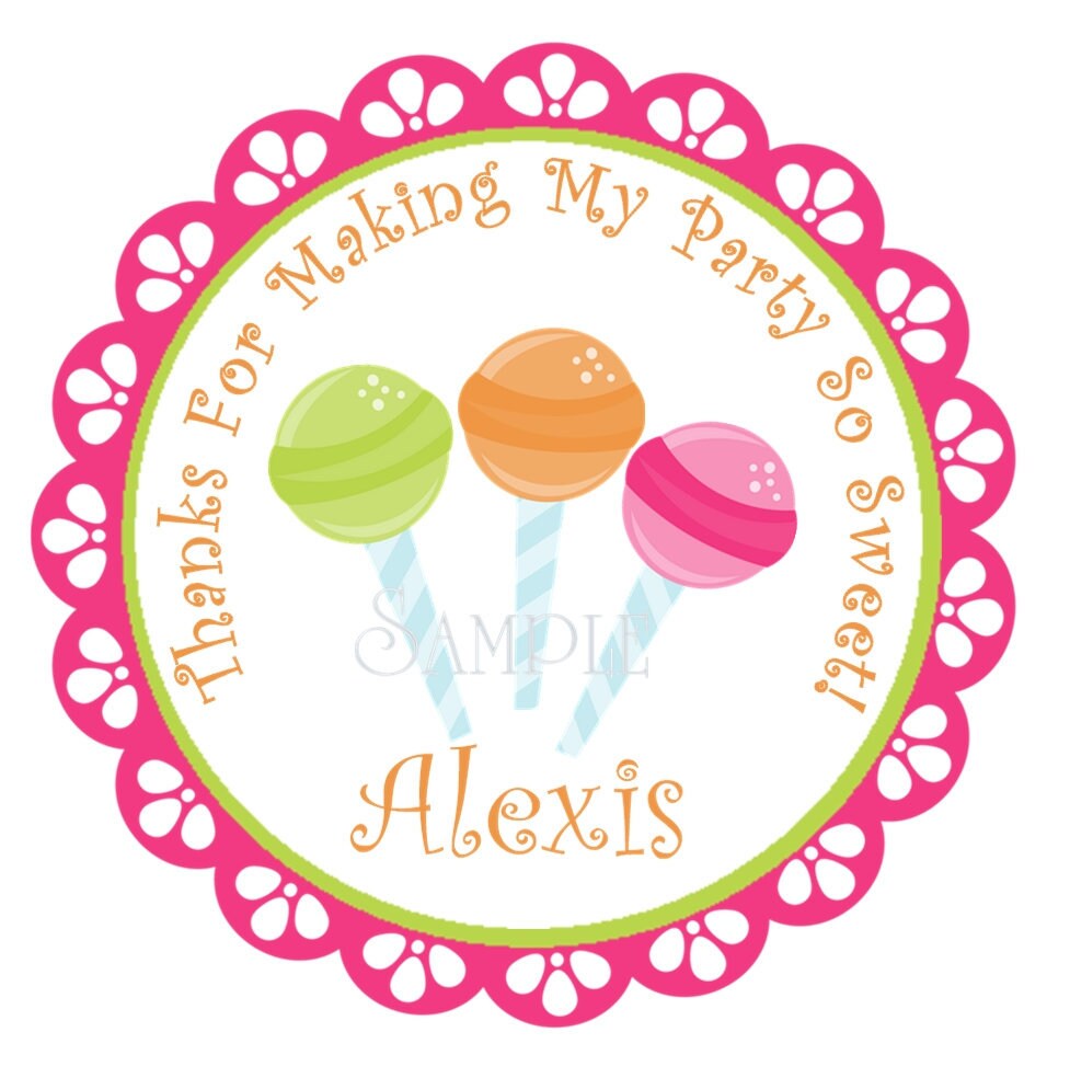 Candy Birthday Party Sticker Labels Candy Party Stickers | Etsy