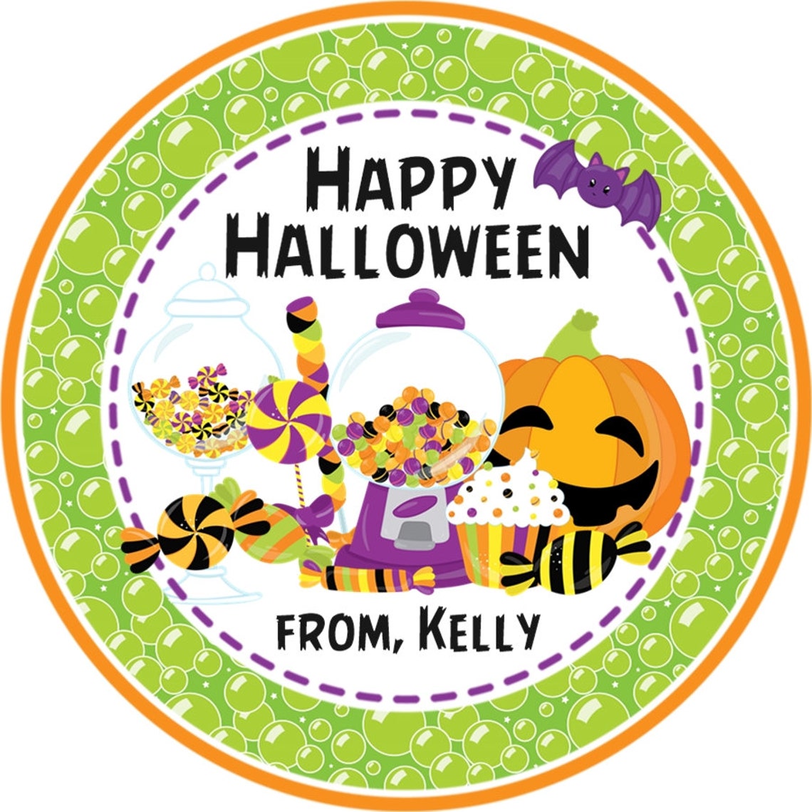 Green Slime Halloween Party Stickers or Favor Tags - Etsy
