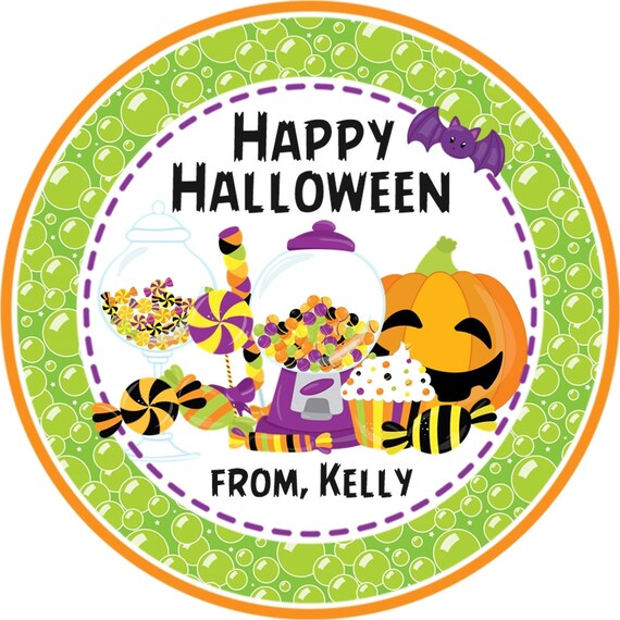 Green Slime Halloween Party Stickers or Favor Tags - Etsy