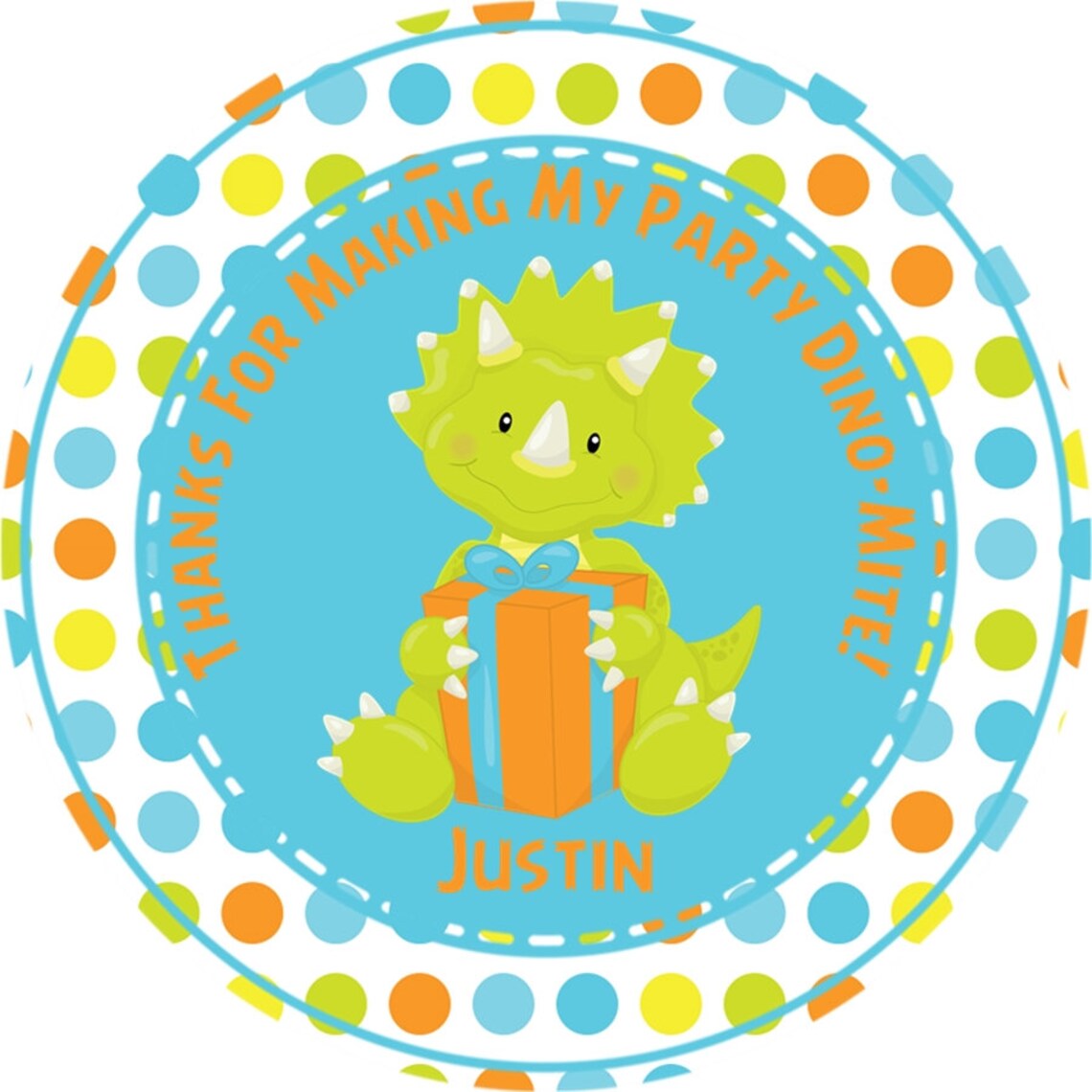 Dinosaur Birthday Party Stickers or Favor Tags Dinosaur - Etsy