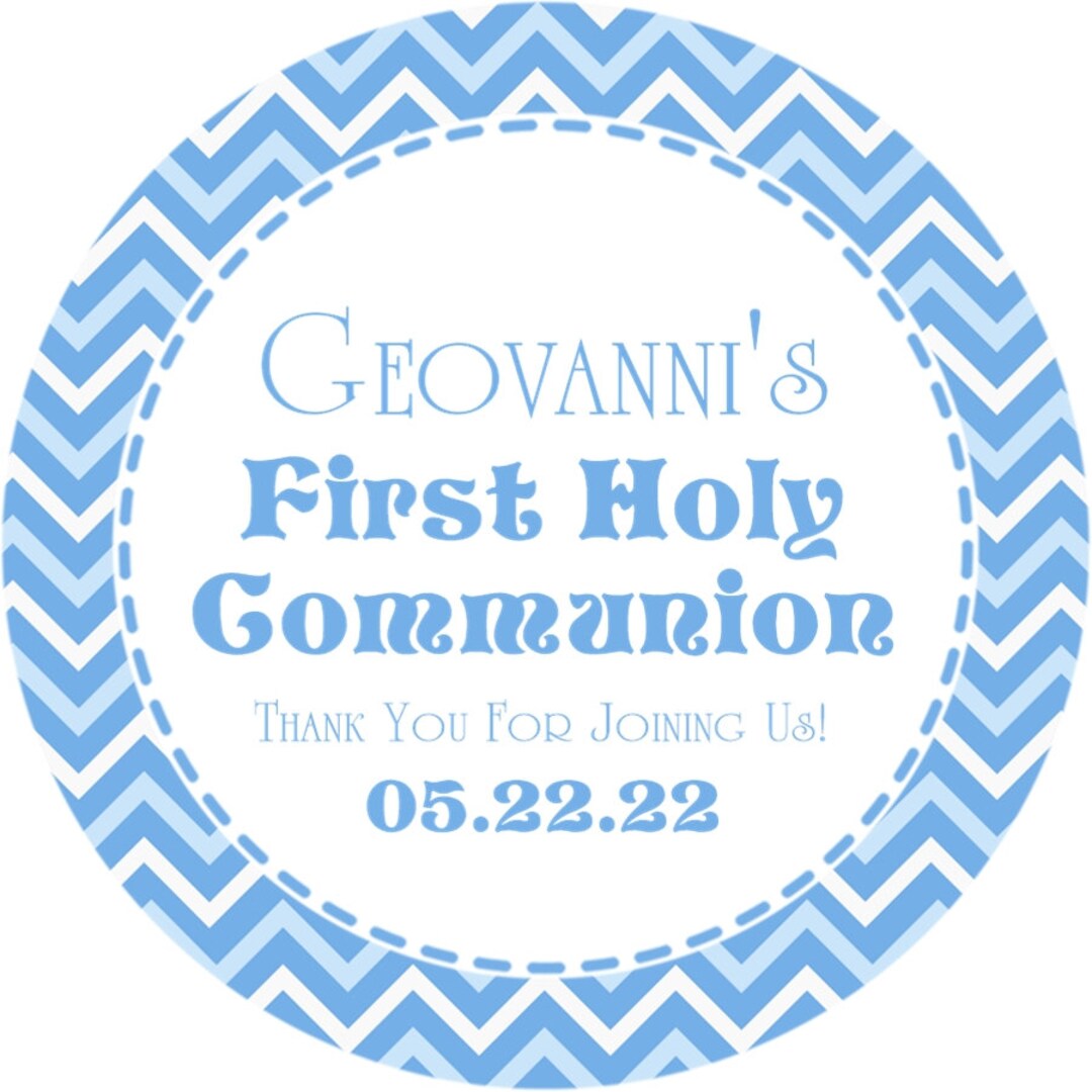 Boys First Holy Communion Favor Tags or Sticker Labels, Boys Communion ...