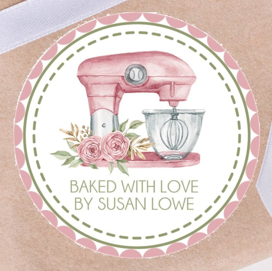 Baking Box Stickers, Round Bakery Label - Etsy