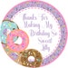 Donut Birthday Party Stickers or Favor Tags, Donut Birthday Party ...