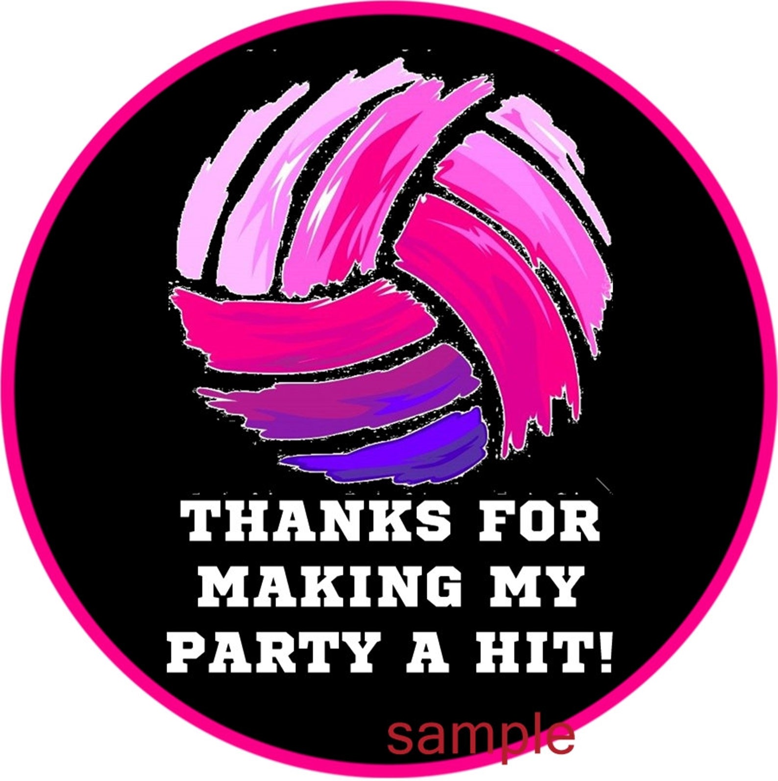 Volleyball Birthday Party Labels Volleyball Party Favors - Etsy