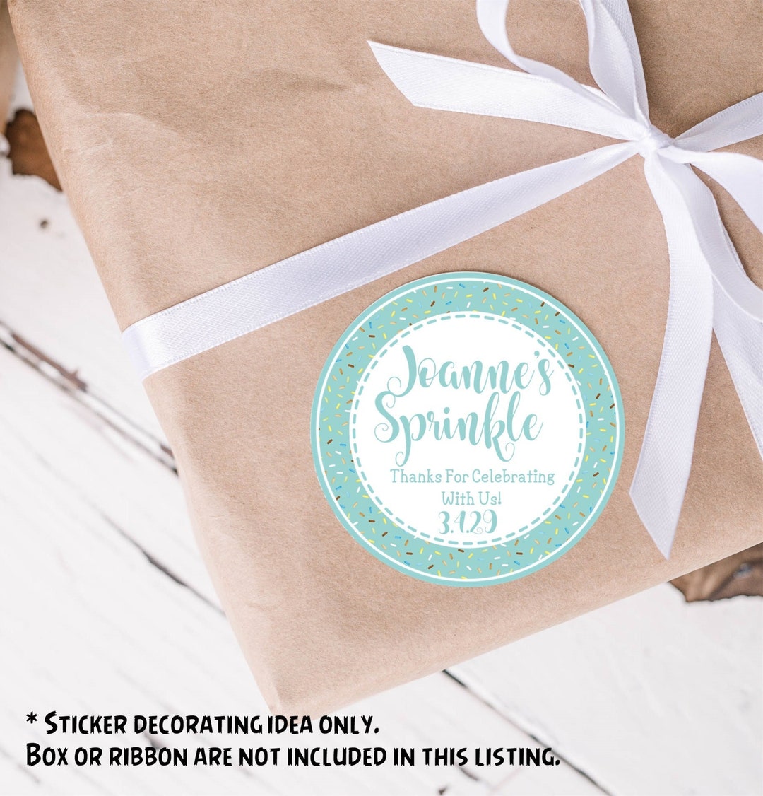 Boys Baby Sprinkle Stickers or Favor Tags, Blue Baby Sprinke Favor Tags ...