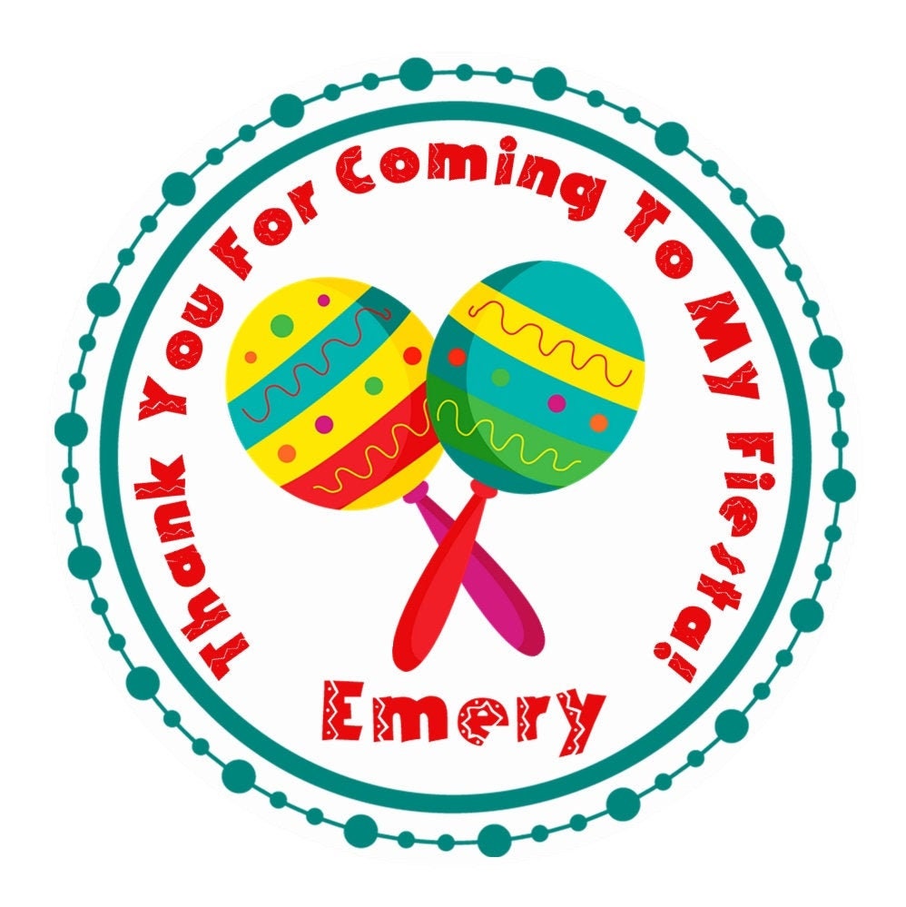 Party Supplies Fiesta Birthday Favor Label Fiesta Party Decorations ...