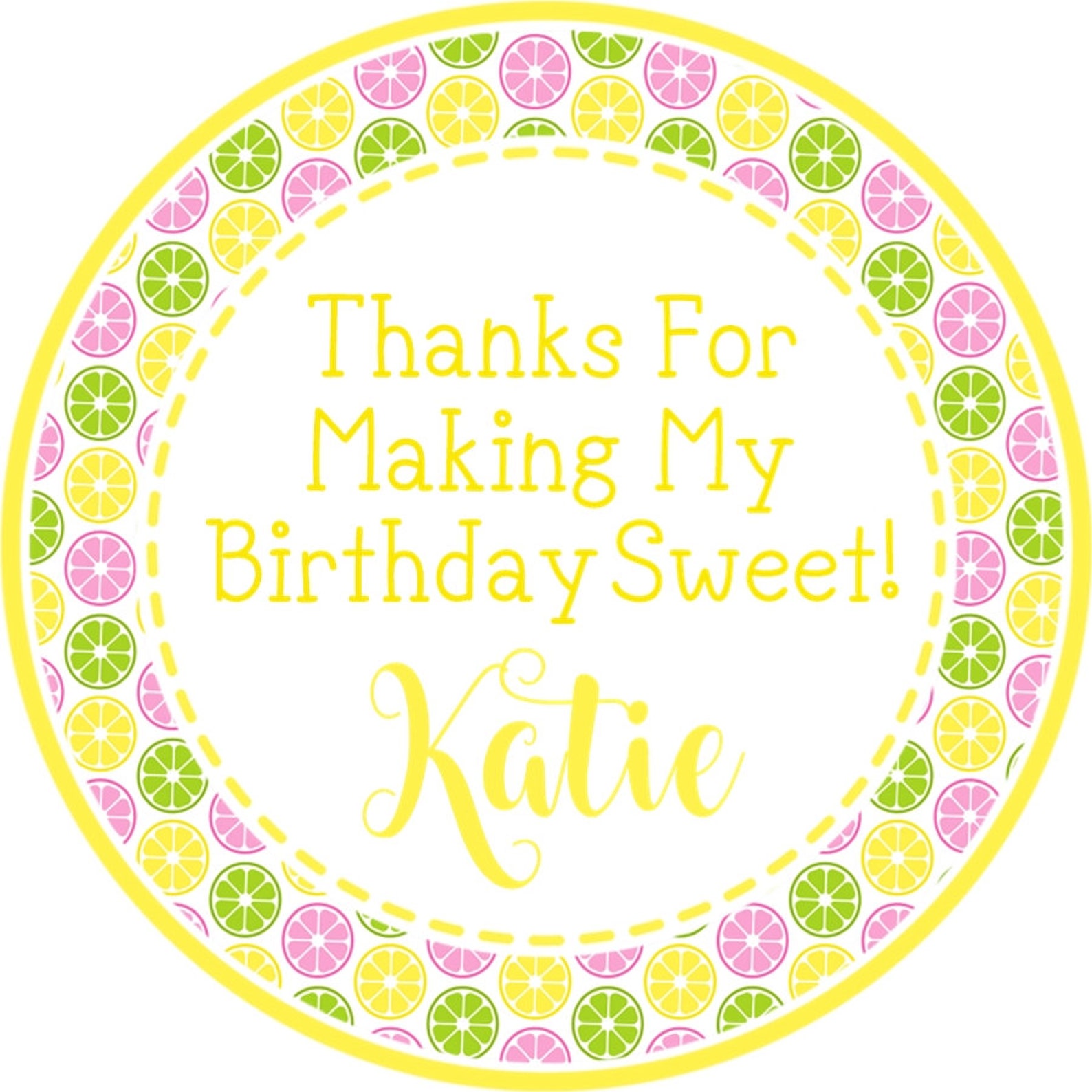 Lemonade Birthday Party Stickers or Favor Tags, Lemonade Birthday ...