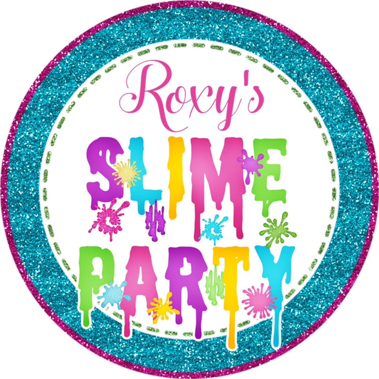 Slime Birthday Party Stickers or Favor Tags Slime Birthday - Etsy Australia