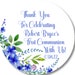 Blue Baby Dedication Sticker Labels, Gender Neutral Blue Baptism Favor ...