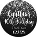 Black & White Birthday Party Stickers or Favor Tags, Black, White Party ...