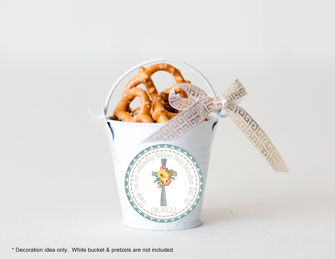 Gender Neutral Baby Dedication Sticker Labels, Gender Neutral Baptism ...