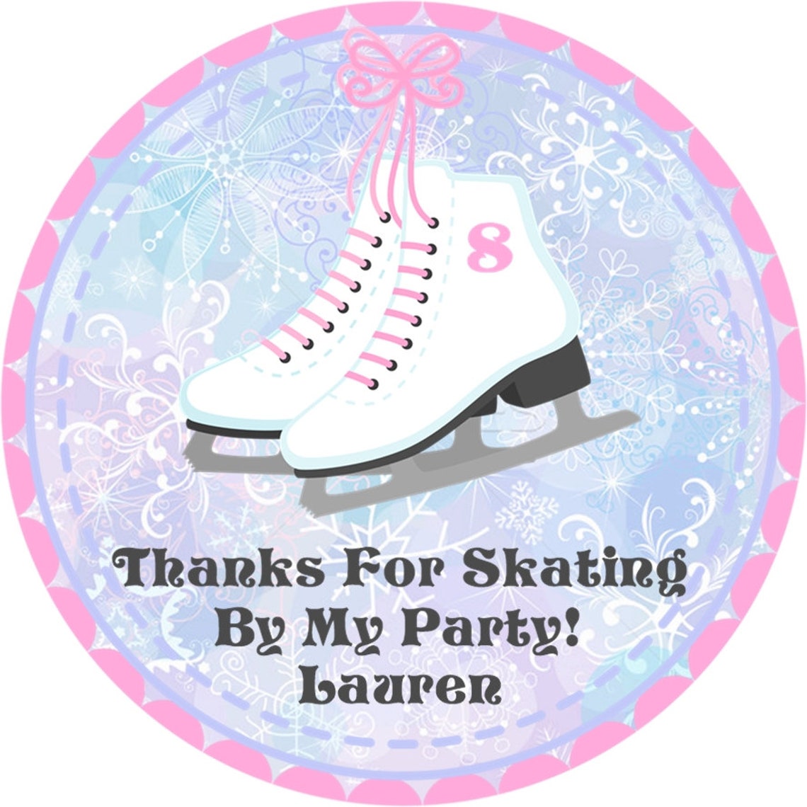 Ice Skating Birthday Favor Tag Ice Skating Birthday Party - Etsy