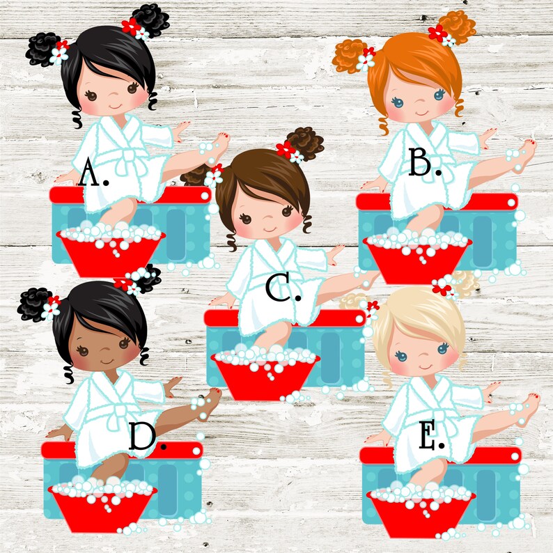 Spa Birthday Party Stickers or Favor Tags Spa Birthday - Etsy