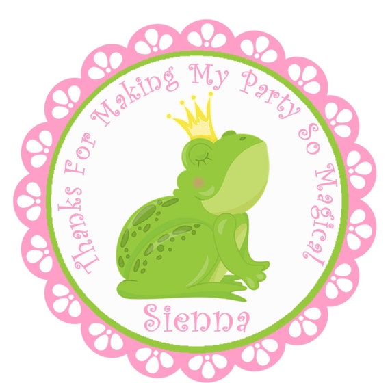 Princess Frog Birthday Favor Tag Princess Party Decorations | Etsy