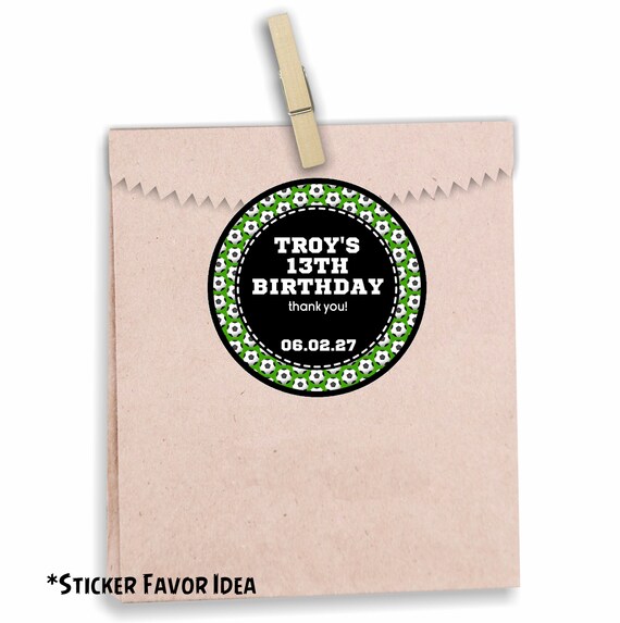 Soccer Birthday Party Stickers or Favor Tags Soccer Birthday | Etsy