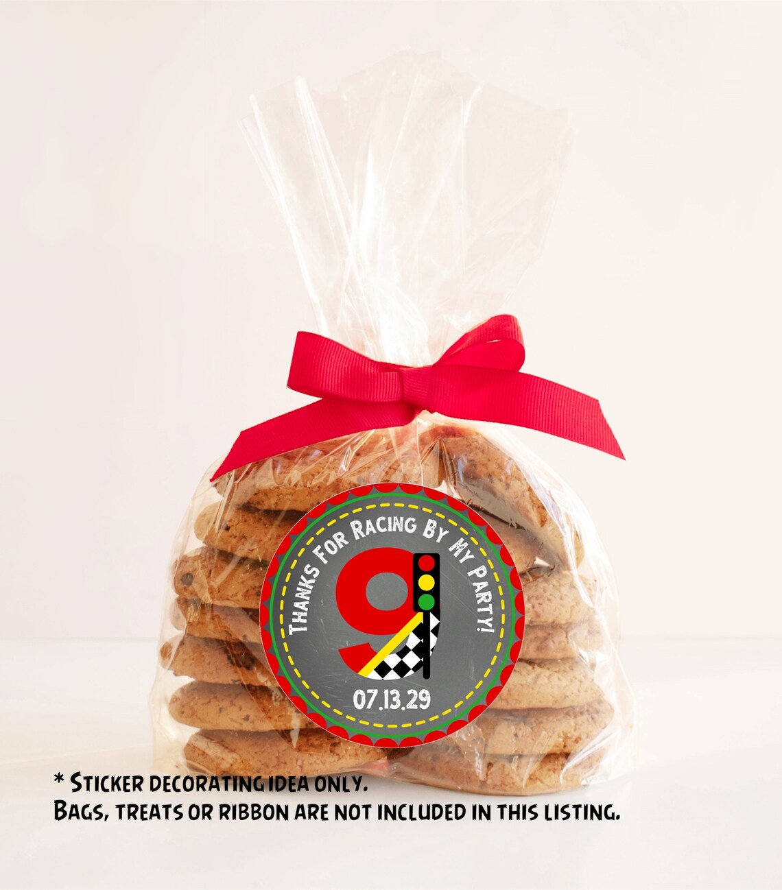 Race Car Birthday Party Sticker Labels Personalized Racing | Etsy