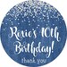 Denim & Diamonds Birthday Party Stickers or Favor Tags, Denim and ...