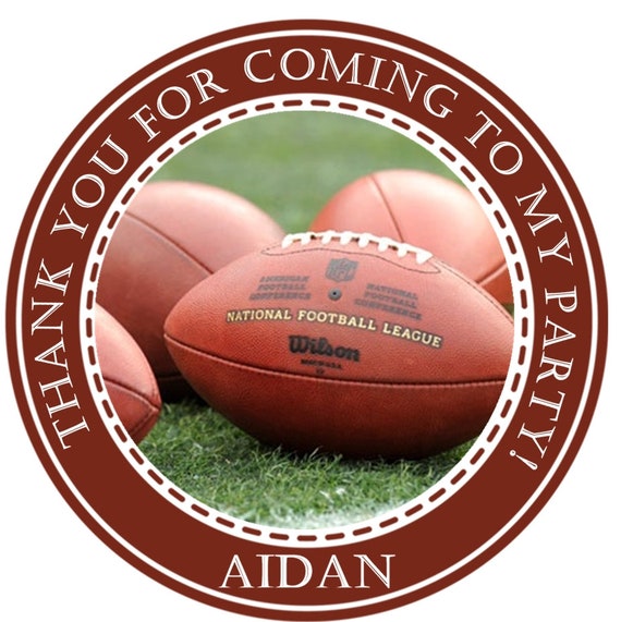 Football Birthday Party Favor Stickers Football Birthday | Etsy