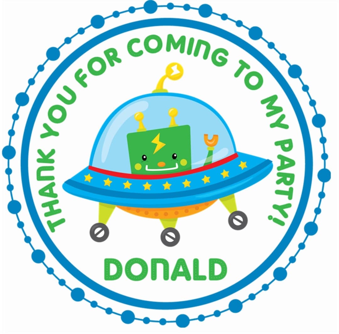 Space Birthday Party Sticker Labels, Space Party Stickers, Space Party ...