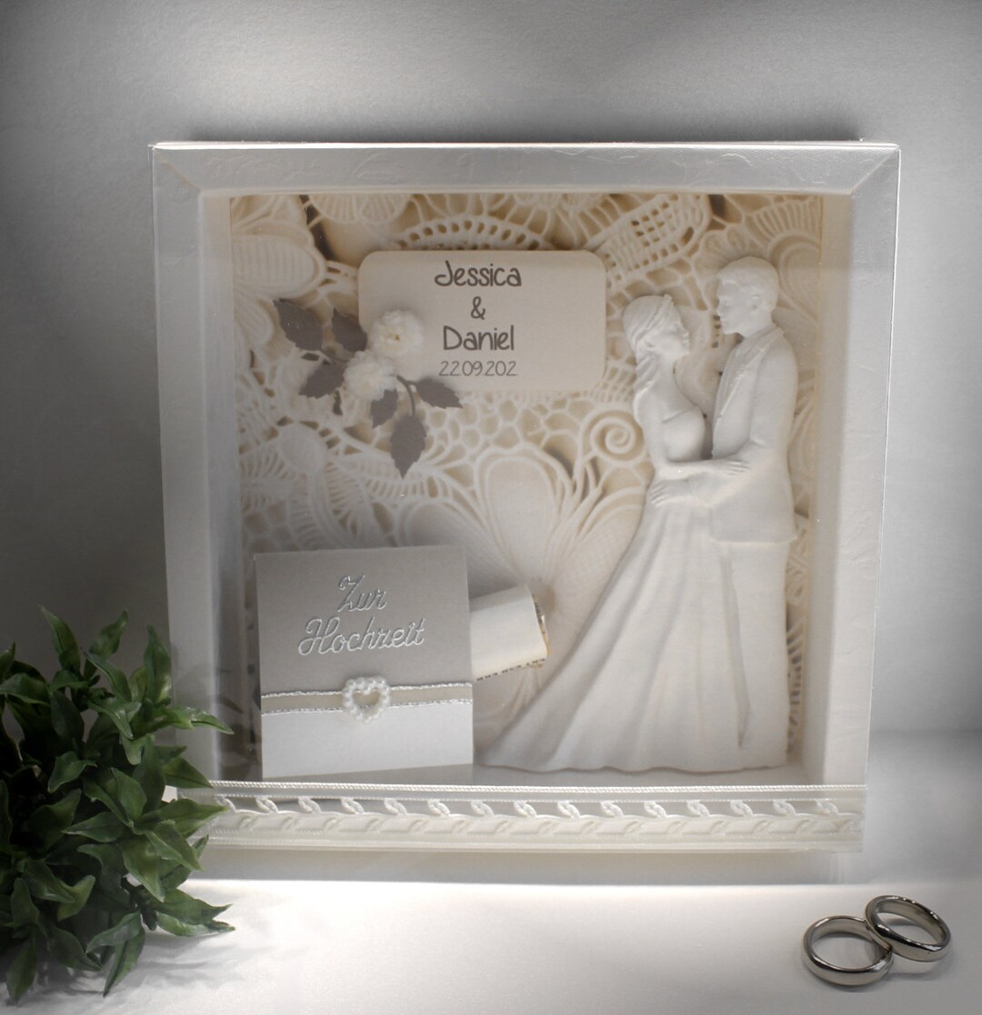 Gift Box as a Frame for wedding With Transparent Sliding Lid, High ...