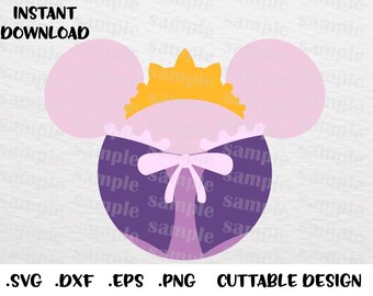 Rapunzel Mickey Ears Svg - Etsy