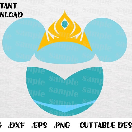 Elsa Inspired Digital Mouse Ears - Etsy