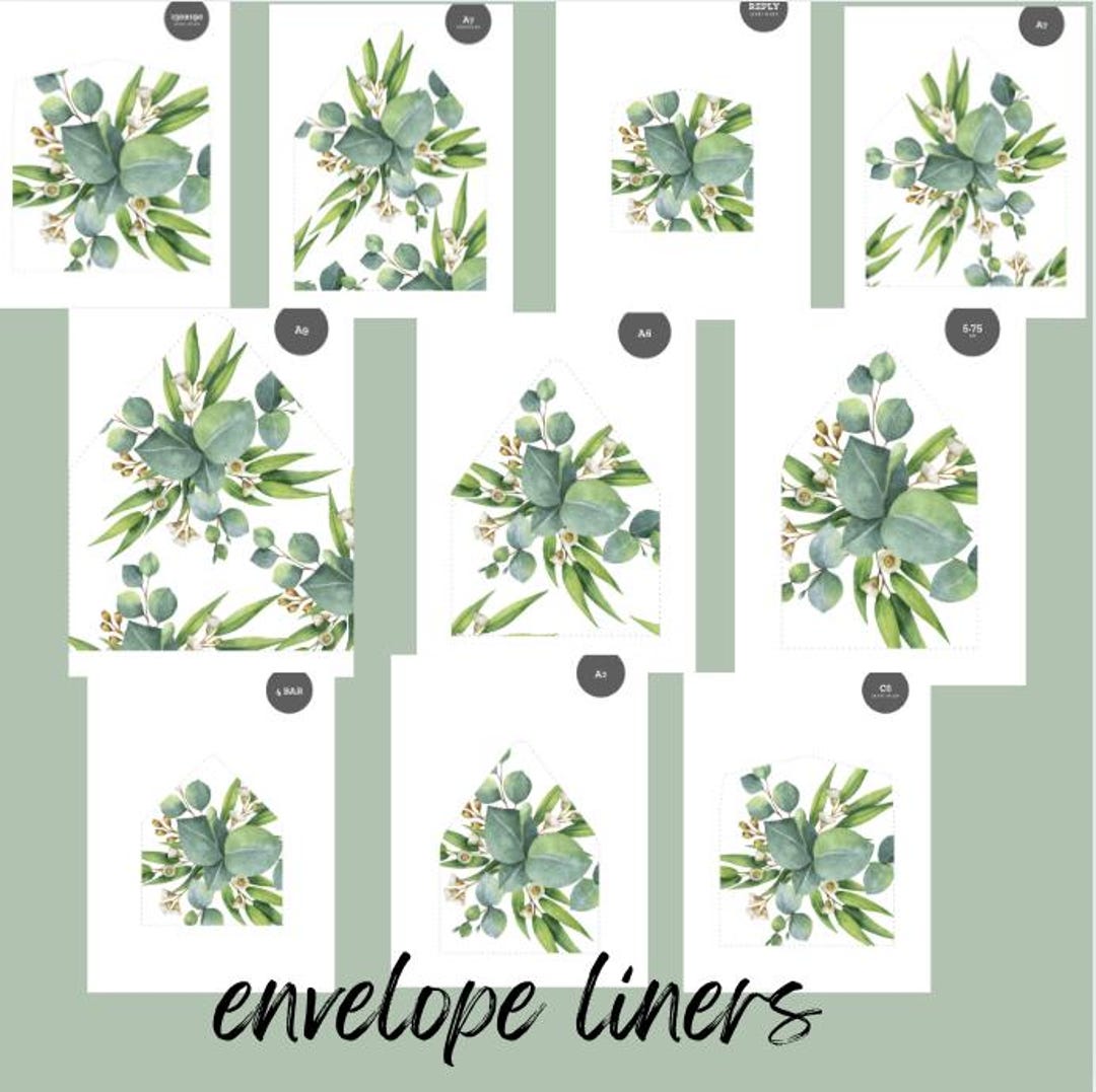 Envelope Liners/ Canva Template/ Wedding Stationary WG1 - Etsy
