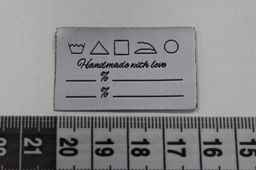 0,30 Euro/piece Label Labels 40 Mm Handmade Care Instructions - Etsy
