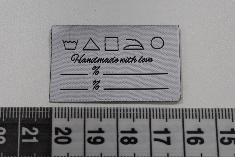 030 Euro/piece Label Labels 40 Mm Handmade Care Instructions | Etsy