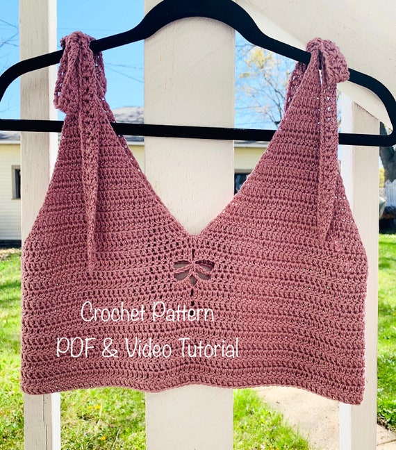 Crochet top pattern pdf file photo tutorial and video | Etsy