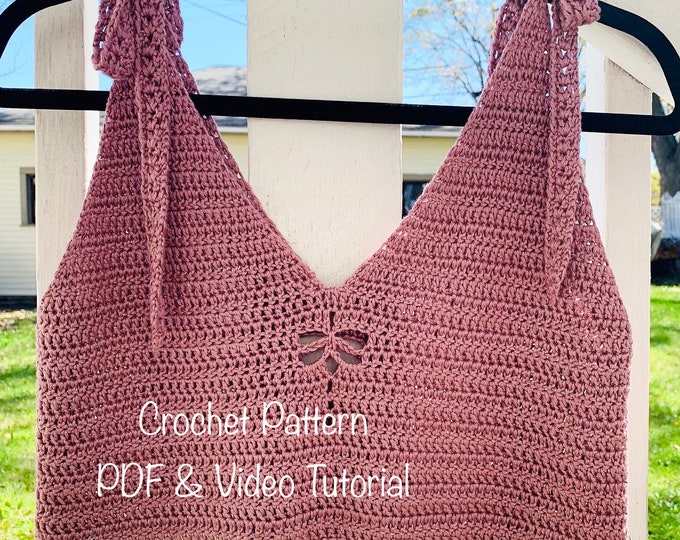 Crochet Top Pattern, Pdf File, Photo Tutorial and Video Tutorial ...