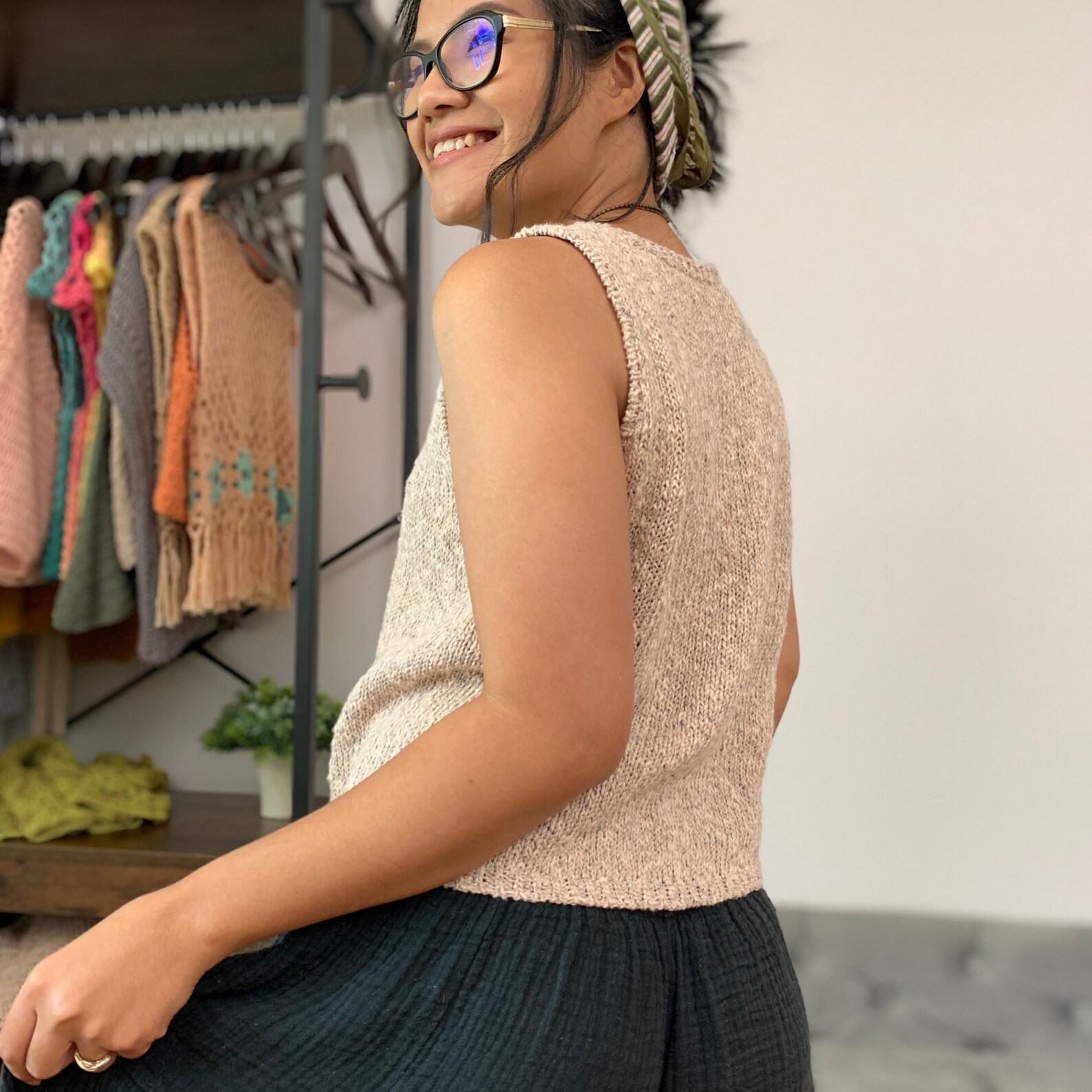 Easy Knitted Tank Top Pattern PDF & Video Tutorial - Etsy