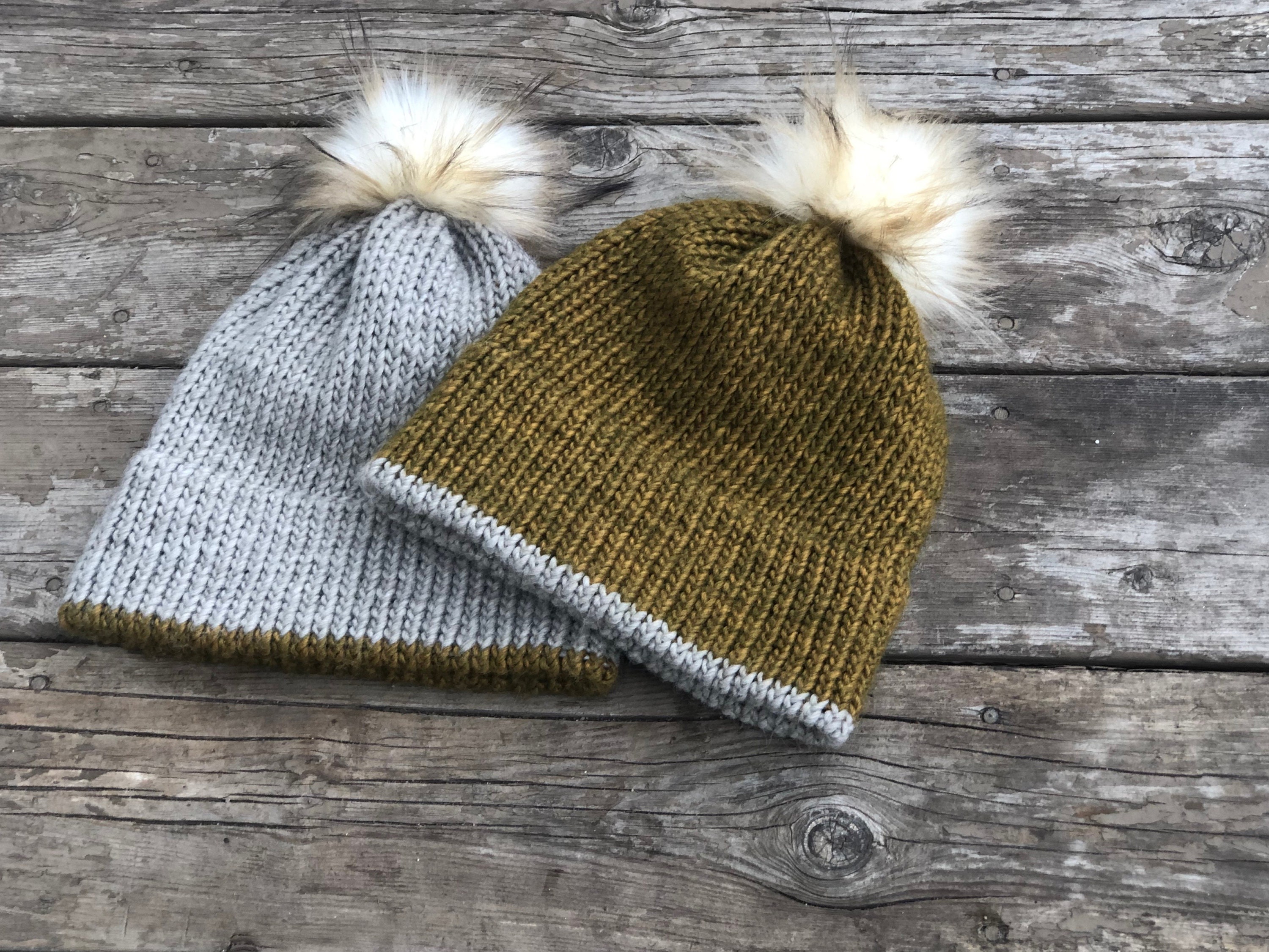 Double Brim Hat Knitting Pattern Perfect Holiday Season Custom Gift ...