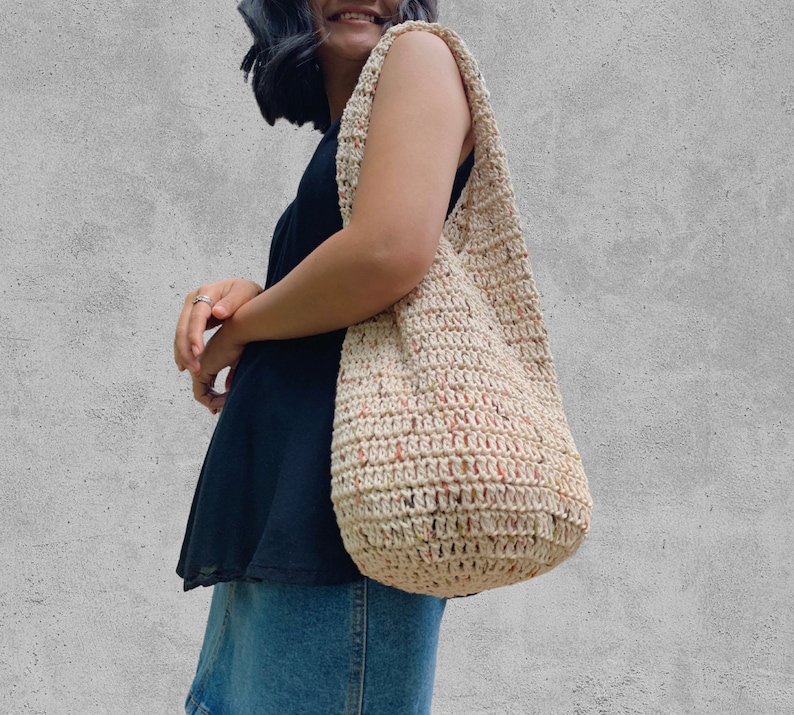 Easy Crochet Tote Bag Pattern Printable PDF & Video Tutorial - Etsy