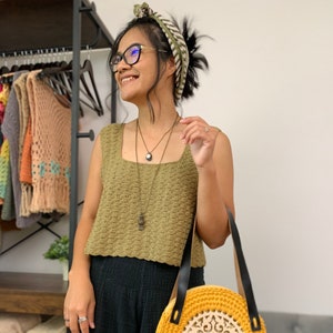 Solid Shell Stitch Tank Top Crochet Pattern US Women's XS-XXL With Full ...