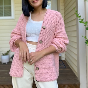 Button up Cardigan Crochet Pattern (all Skill Levels) Includes Women's ...
