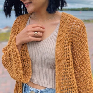 Lightweight Crochet Cardigan PDF Crochet Pattern & Video Tutorial ...