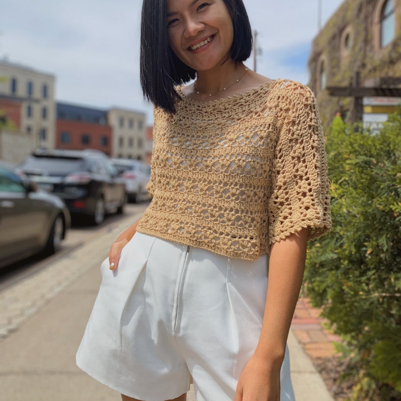 Lacy Summer Top Crochet Pattern PDF File and Video Tutorial - Etsy New ...