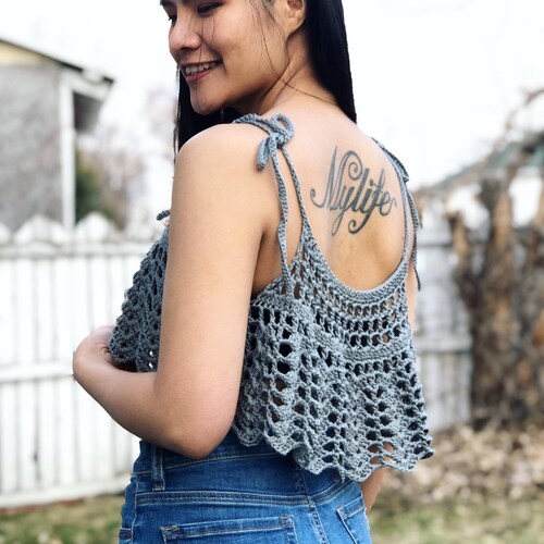 Lacy Summer Top Crochet Pattern Pdf File And Video Tutorial Etsy New