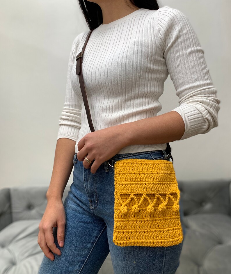 Crochet Shoulder Bag PDF Pattern and Video Tutorial Crochet - Etsy