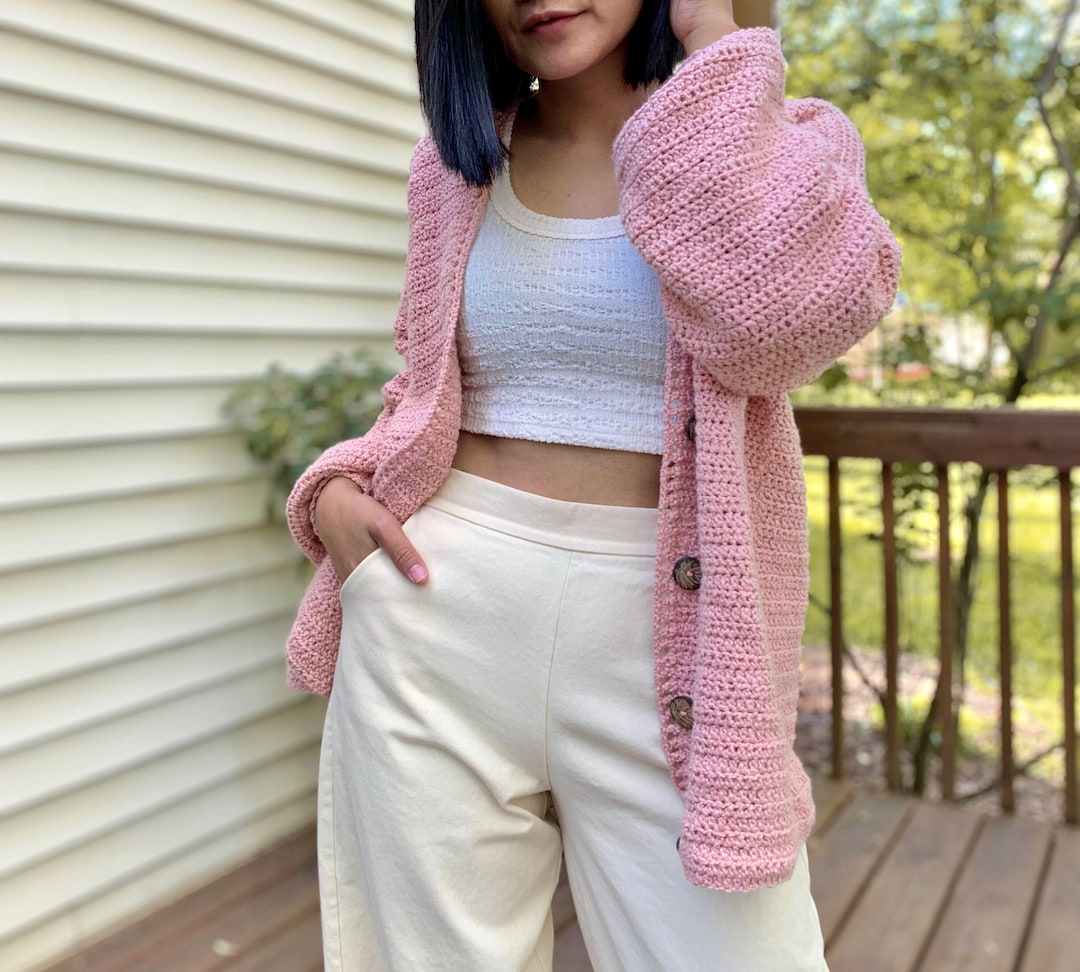 Button up Cardigan Crochet Pattern (all Skill Levels) Includes Women's ...