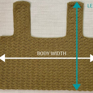 Solid Shell Stitch Tank Top Crochet Pattern US Women's XS-XXL With Full ...