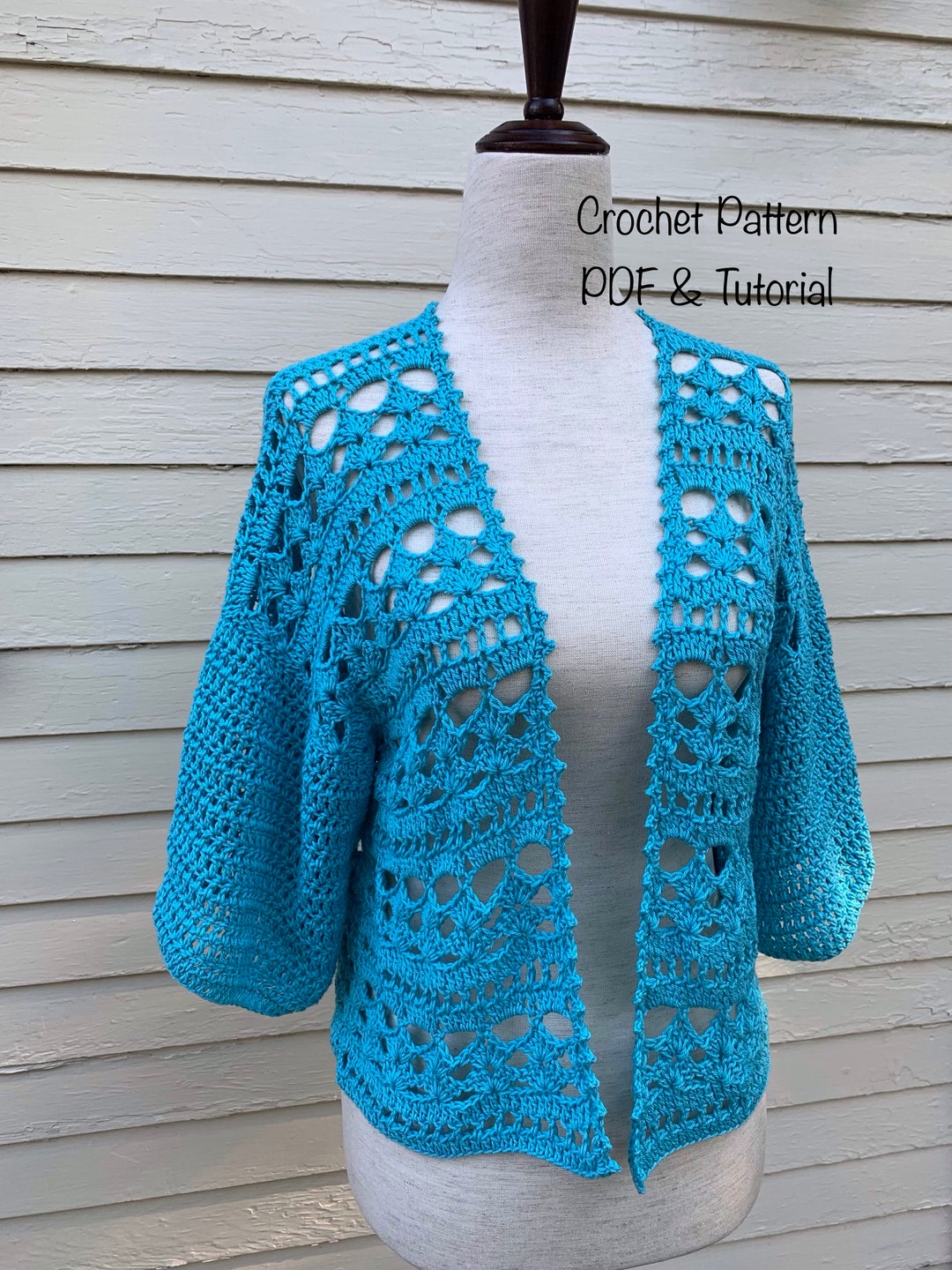 Summer Cardigan Crochet Pattern. Pdf File and Video Tutorial US Women's ...