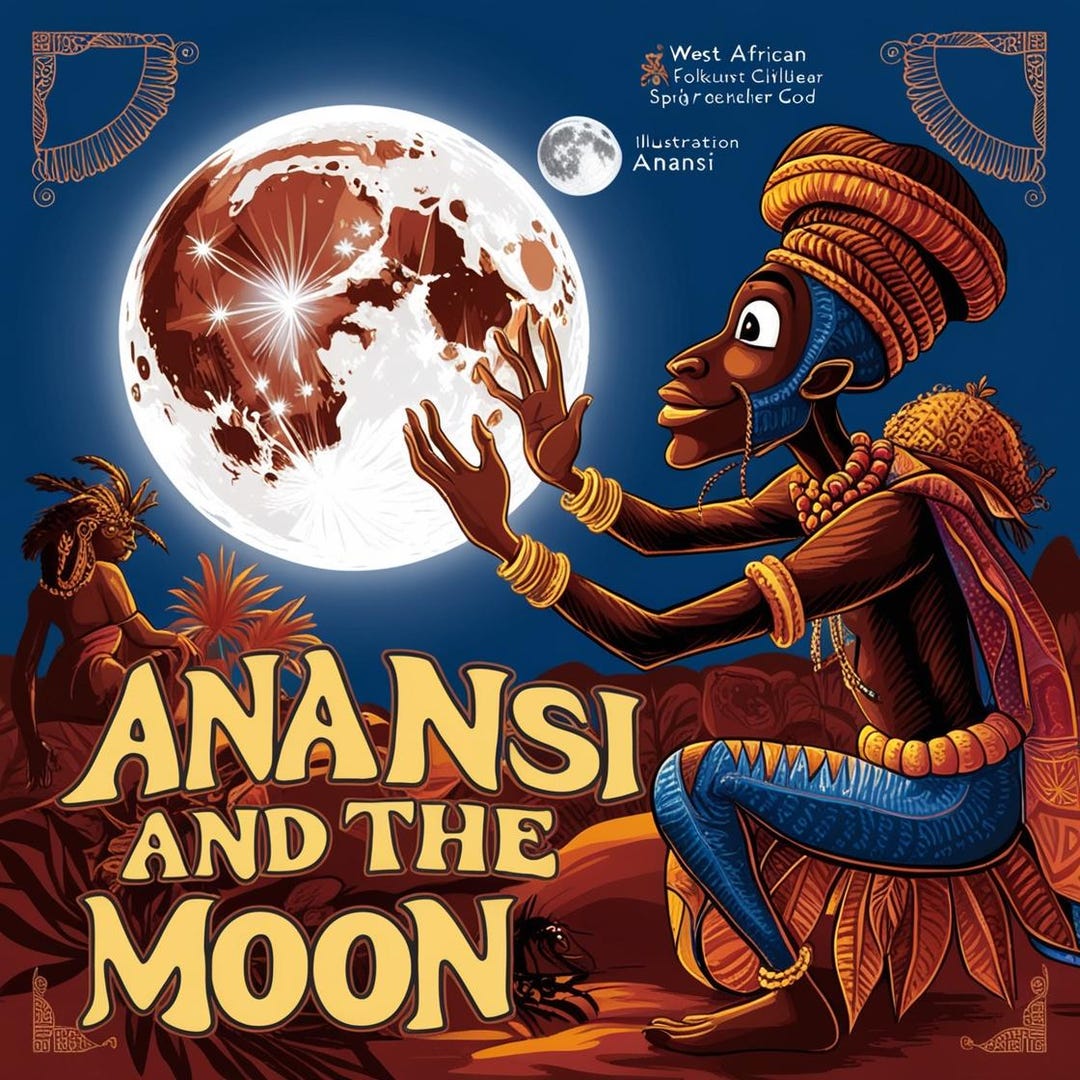 The Classic Story of Ananse and the Moon. Ananse Stories, African Folklore, African Stories ...