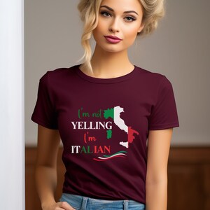 I'm Not Yelling I'm Italian, Funny Italian Shirt, Italy Shirt, Italian ...