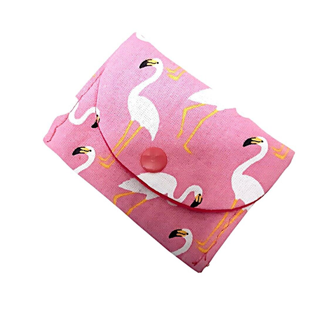 Mini Geldbeutel, Reisegeldbeutel, Kindergeldbeutel pink mit Flamingos ...
