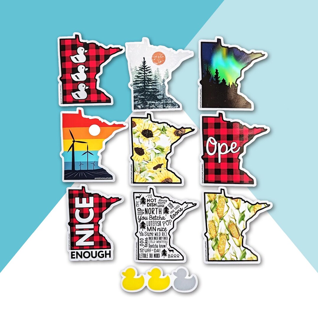 Minnesota Vinyl Sticker Bundle, 10 Pack - Etsy