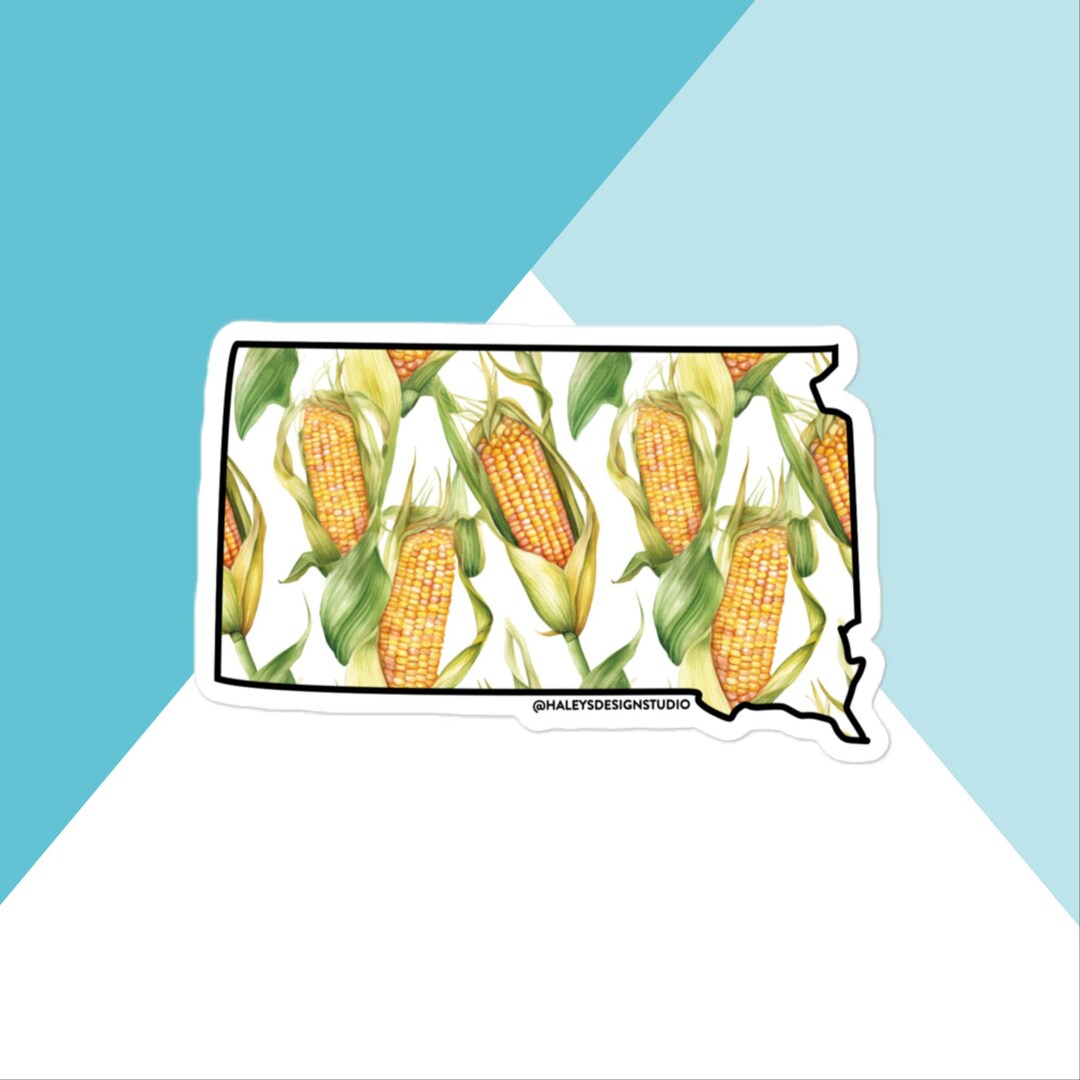 South Dakota Sweet Corn Cob Vinyl Sticker - Etsy