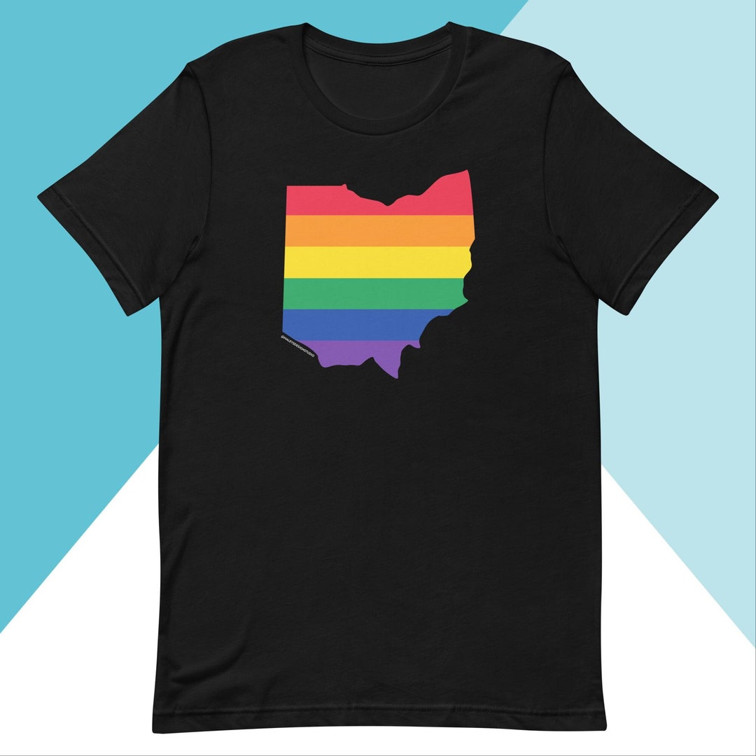 Ohio State Shape Pride Rainbow LGBTQIA+ Unisex Shirt - Etsy